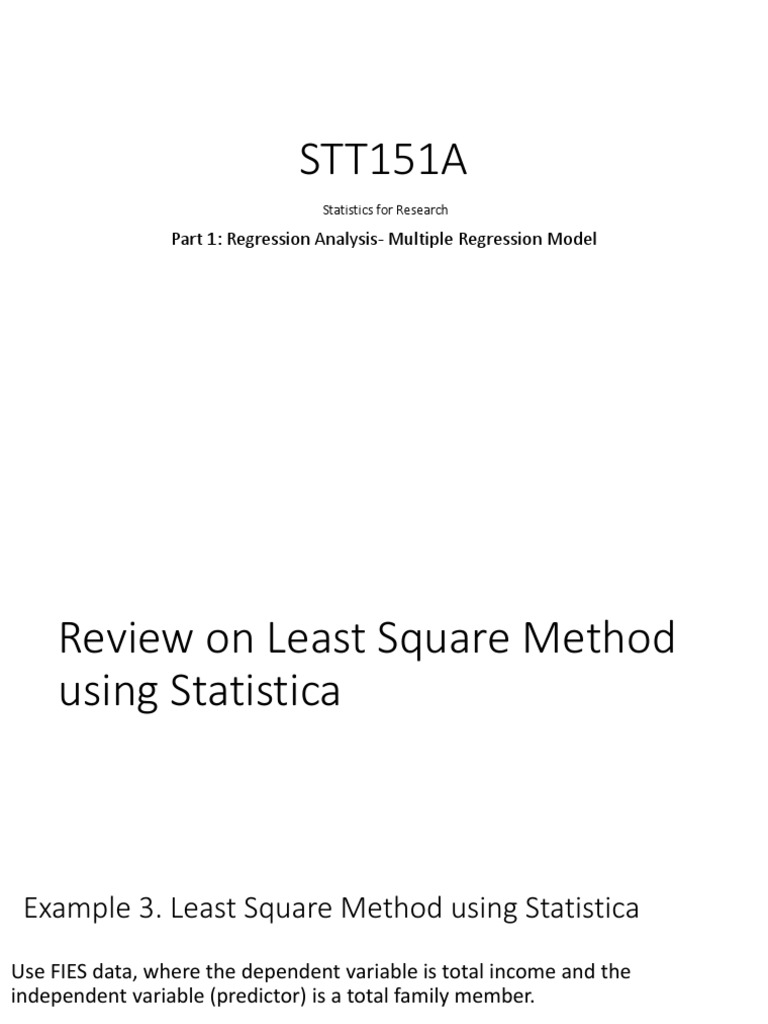 Lecture 2. Part 1-Regression Analysis. MLRM | PDF | Linear Regression | Regression Analysis