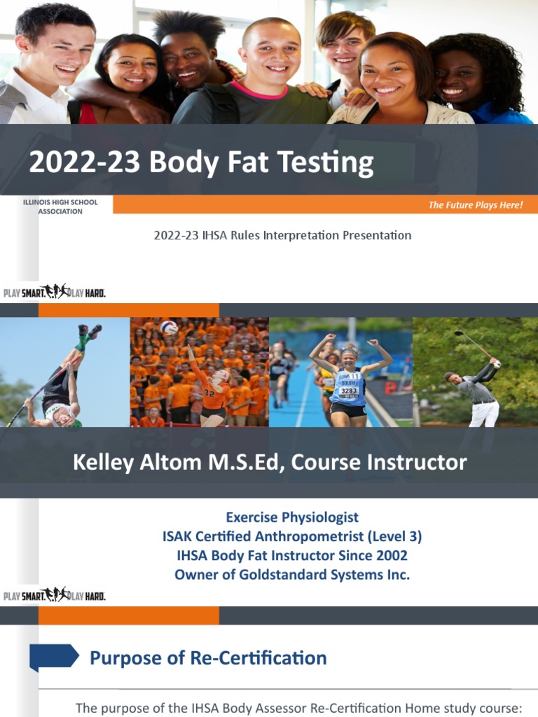 IHSA Body Fat Testing Guidelines | PDF | Dehydration | Anatomical Terms ...