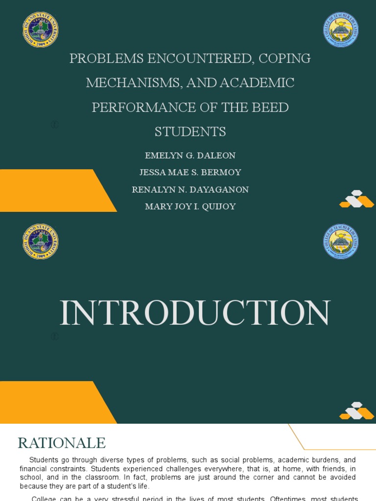 Problems Encountered Coping Mechanisms, and Academic Performance of The ...