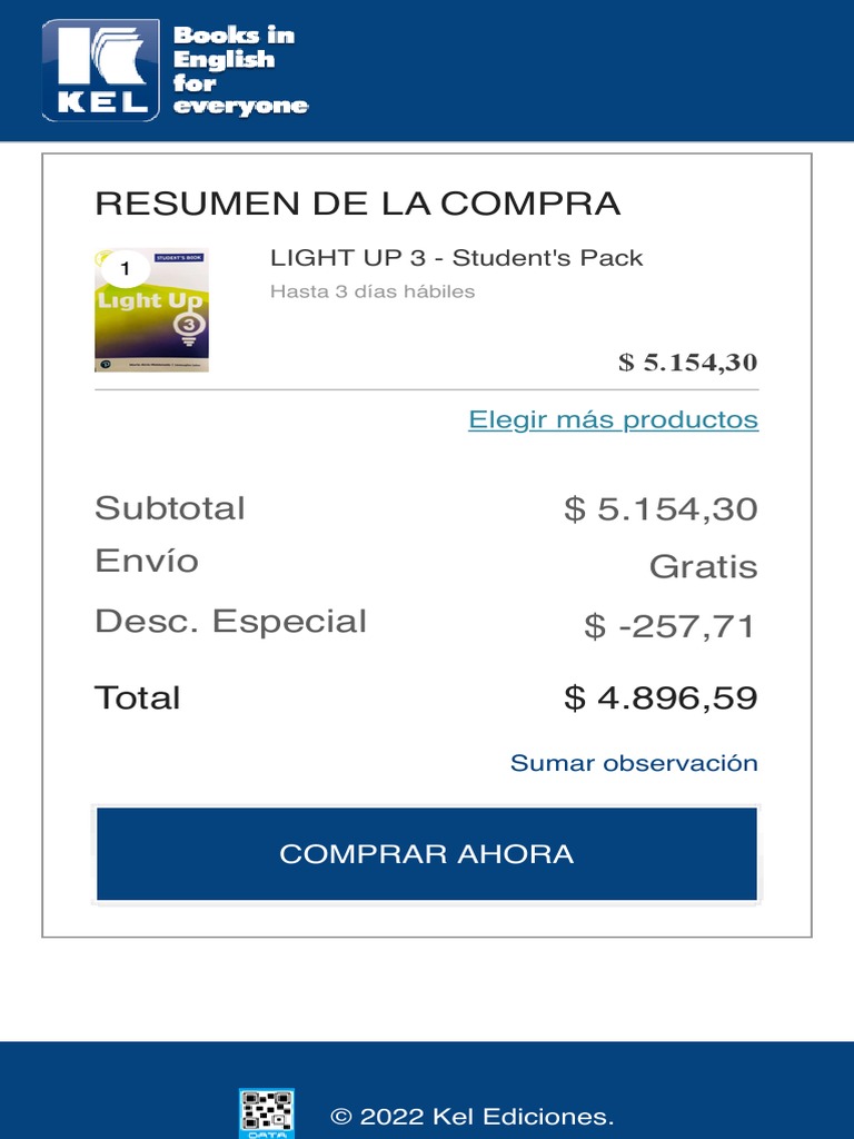 Kel Ediciones - Books in English For Everyone - Finalizar La Compra | PDF