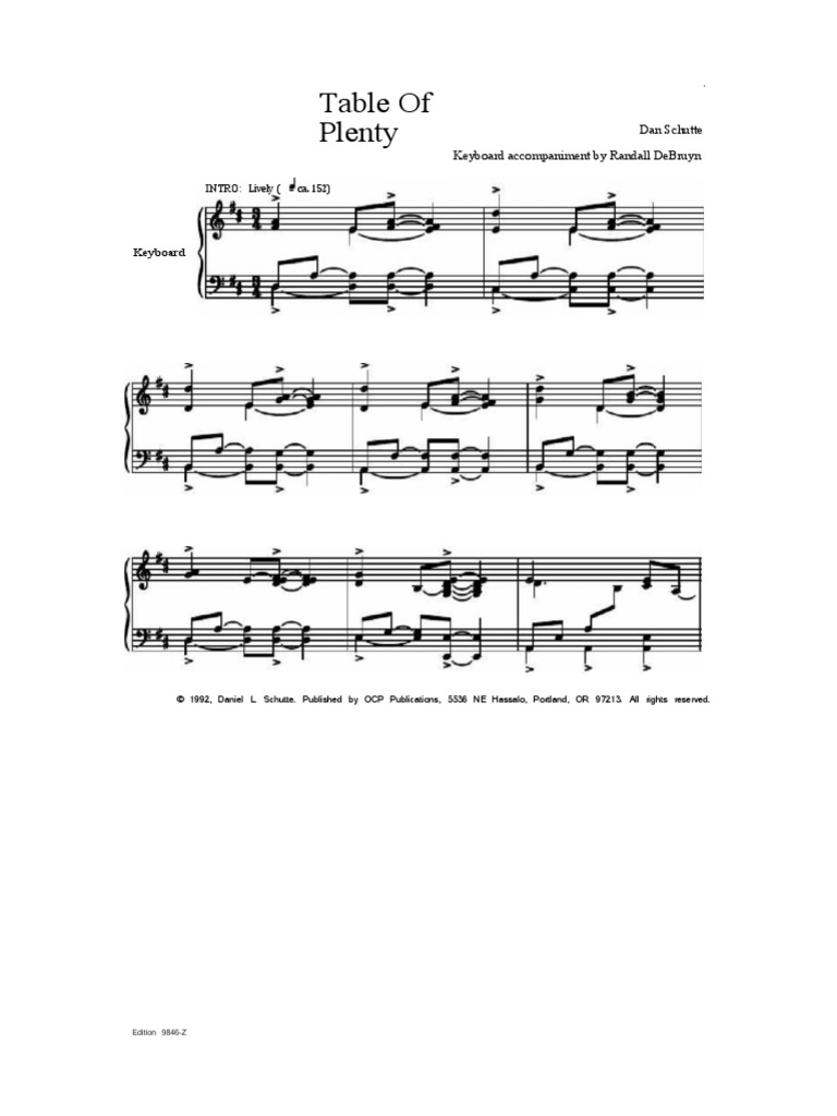 Tableofplenty | PDF | Musicology | Musical Forms