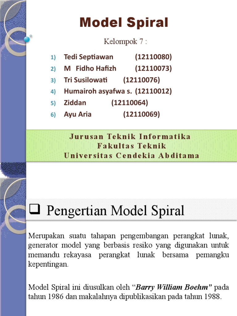 Pengertian Model Spiral dalam RPL | PDF