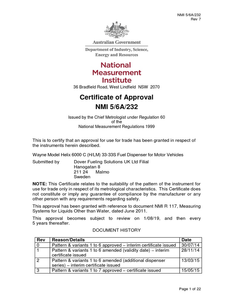 Certificate of Approval NMI 5/6A/232: 36 Bradfield Road, West Lindfield ...