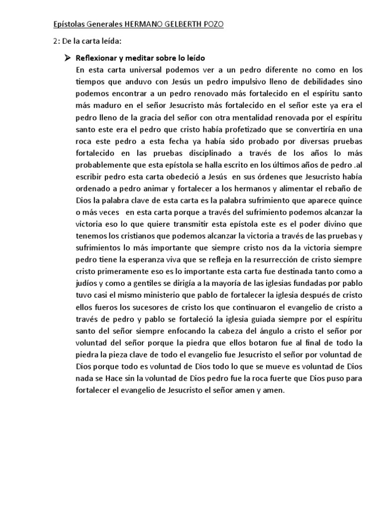 1ra de Pedro | PDF | Cristo (título) | Jesús