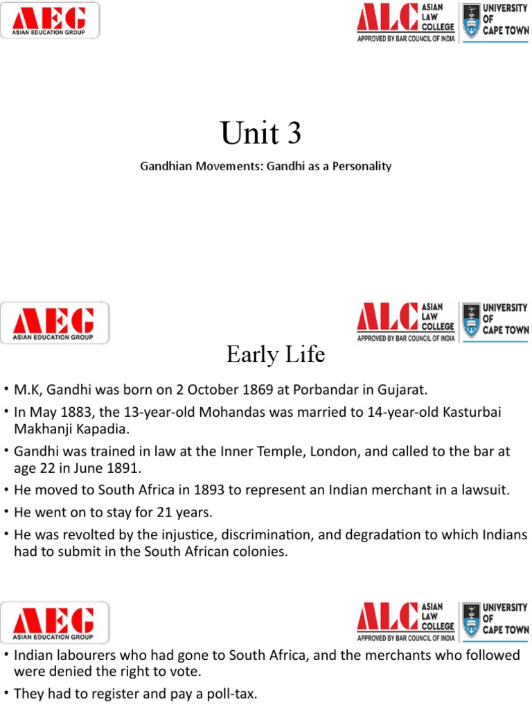 Gandhi's Early Life and Non-Violence | PDF | Mahatma Gandhi | Nonviolence