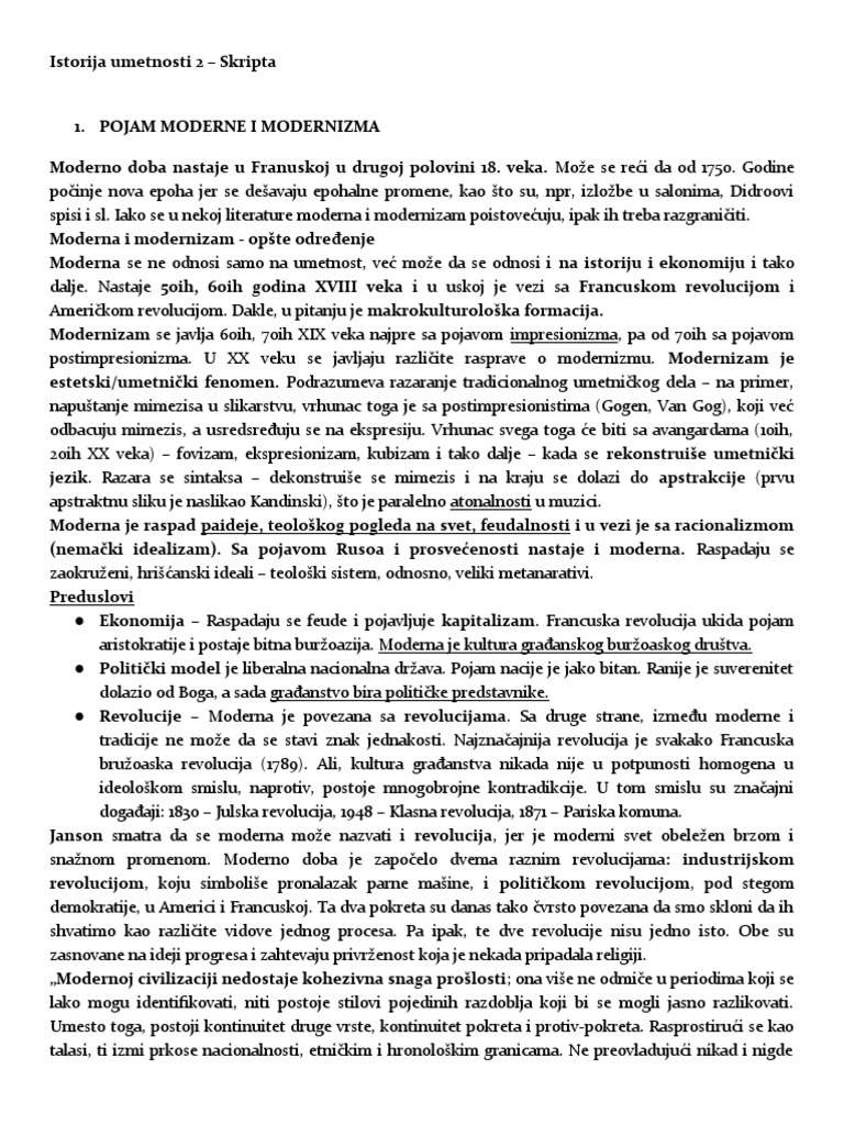 Istorija Umetnosti 2 Skripta | PDF
