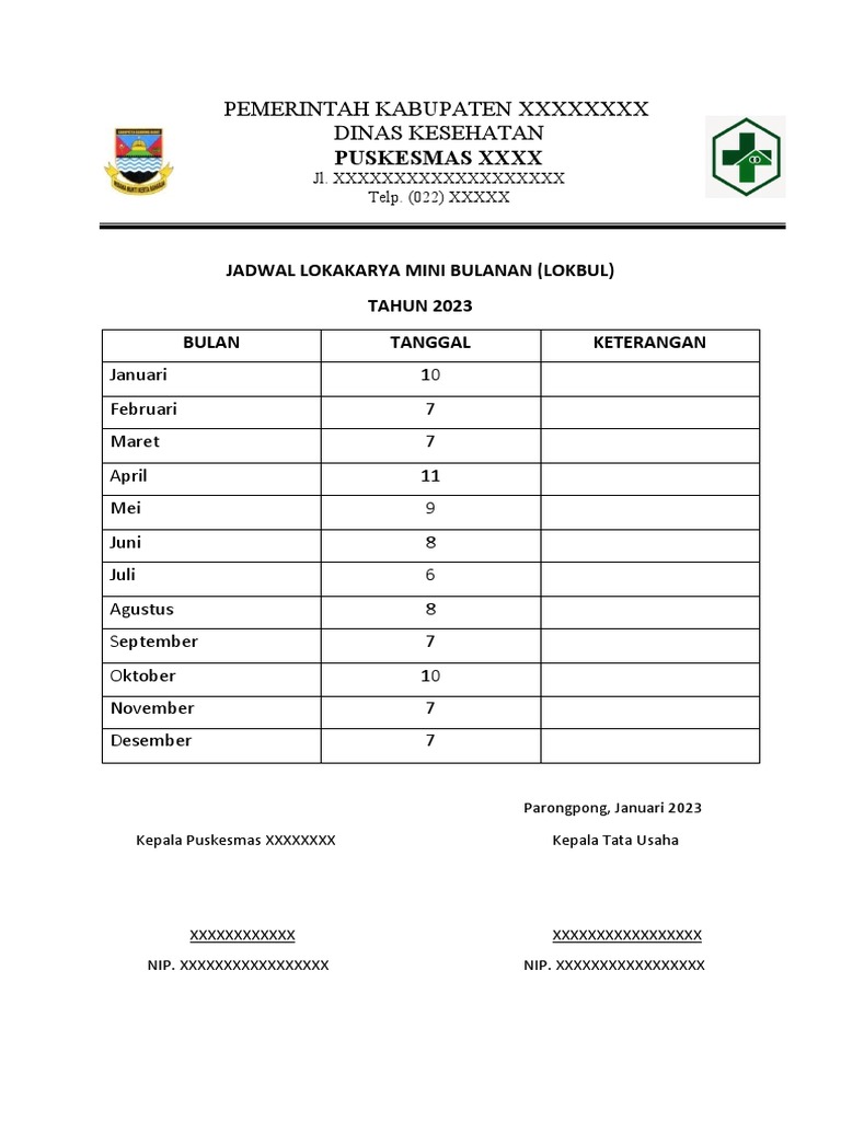 Jadwal Lokbul 2023 | PDF