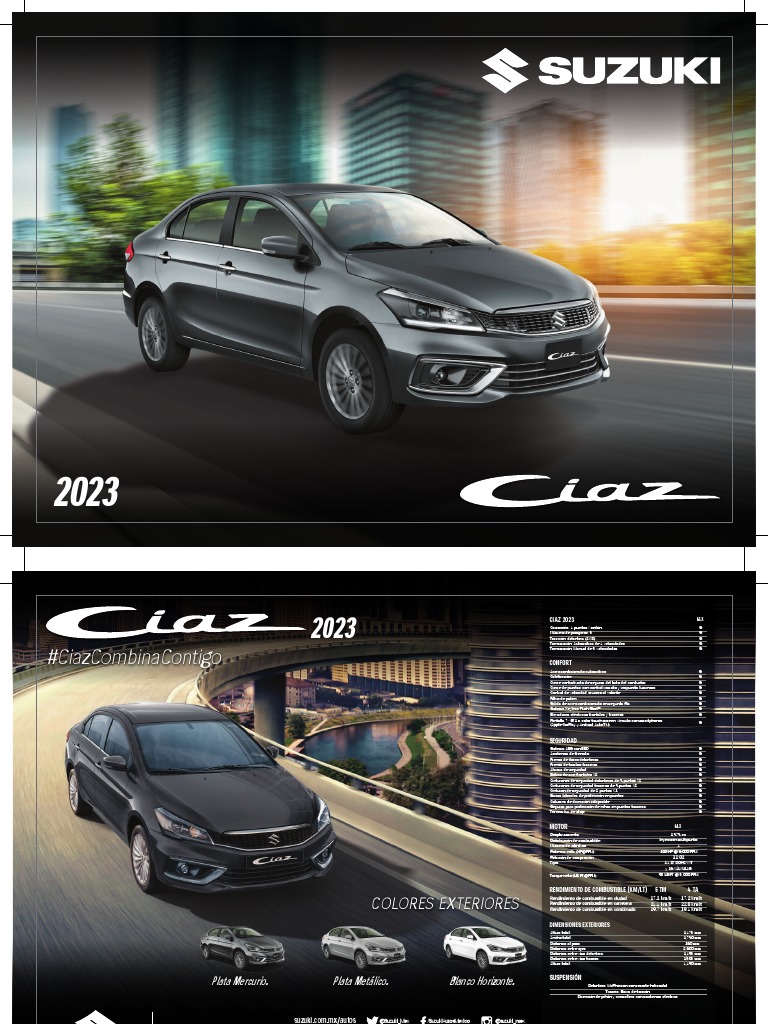 Suzuki Ficha Tecnica Ciaz | PDF | Yo telefono | Tecnologías automotrices