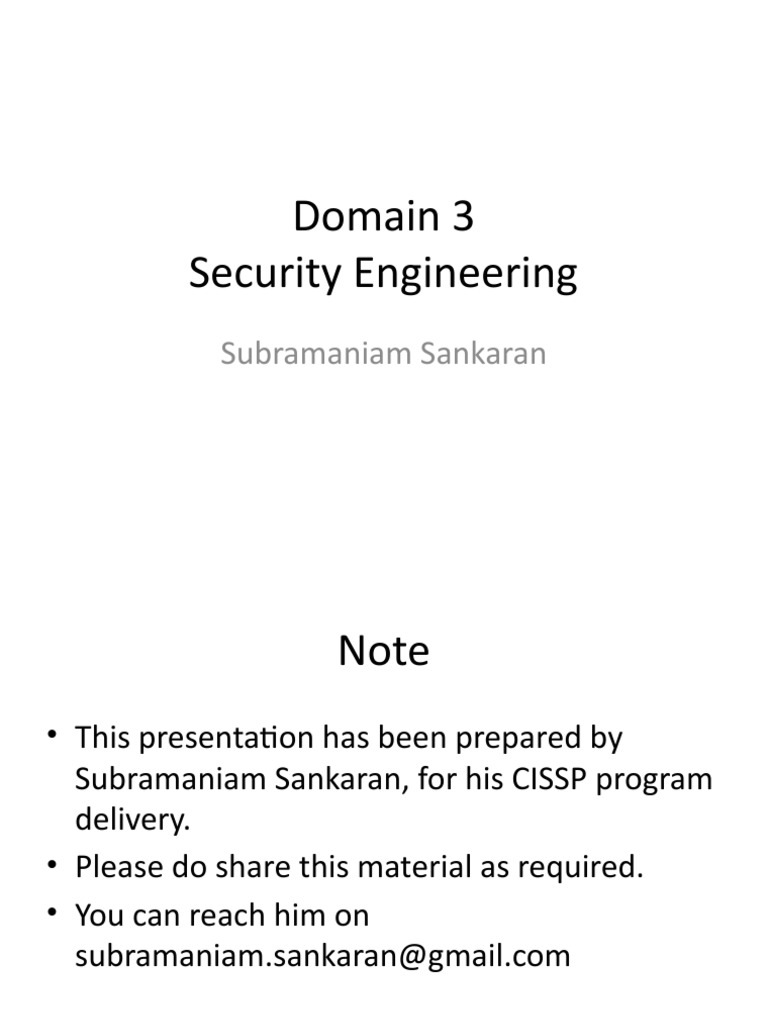 CISSP - Domain 3 - Security Engineering | PDF | Cryptography ...