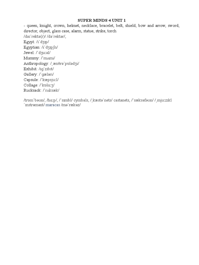 Super Minds 4 Unit 1 Pdf