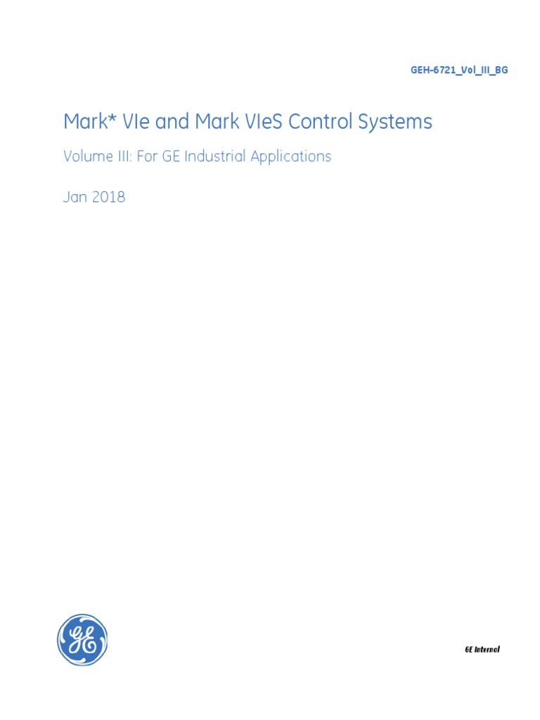 GEH-Mark VIe and Mark VIeS Control Sy - Vol - III - For GE Industrial ...