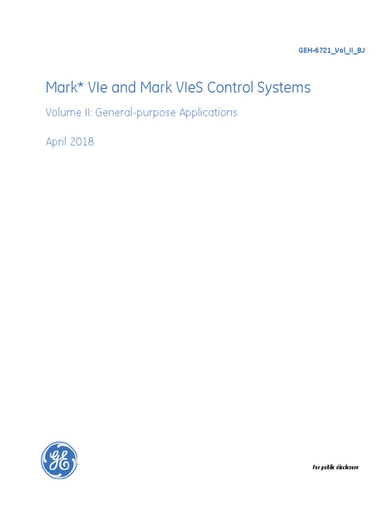 GEH-Mark VIe and Mark VIeS Control System - Vol - II-General-purpose ...