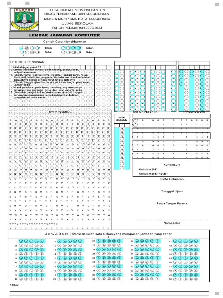 LJK Printing Us 2023 Revisi | PDF