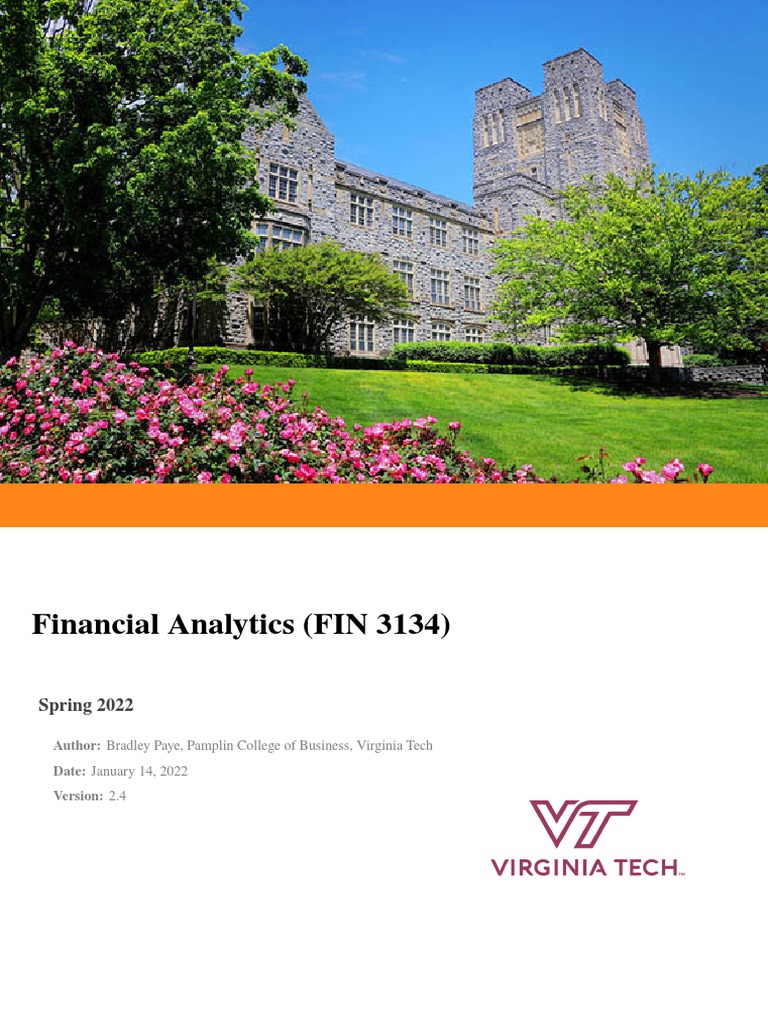 Financial Analytics Spring 2022 v2 | PDF | Interest | Present Value