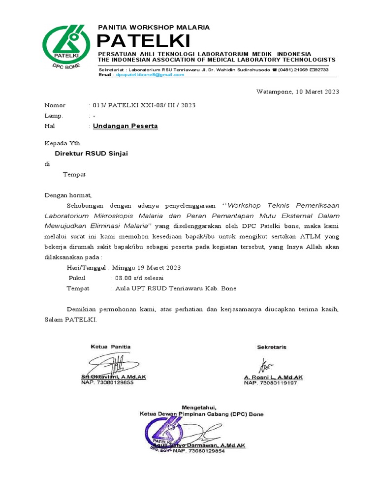 Surat Undangan DPC | PDF