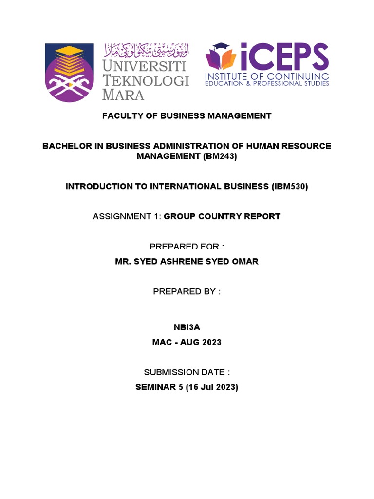 Assignment 1 - Group Country Report - ECONOMY PART | PDF | Mining | Coal