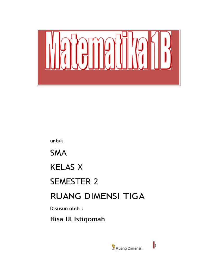 Modul Matematika: Ruang Dimensi Tiga | PDF | Metode & Bahan Ajar