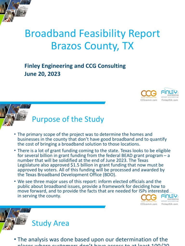 Broadband Feasibility Report Brazos County | PDF | Internet Access ...