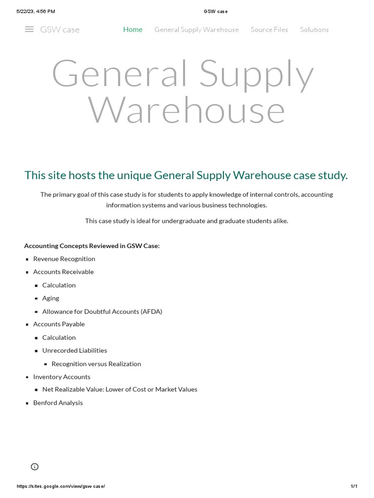GSW Case | PDF