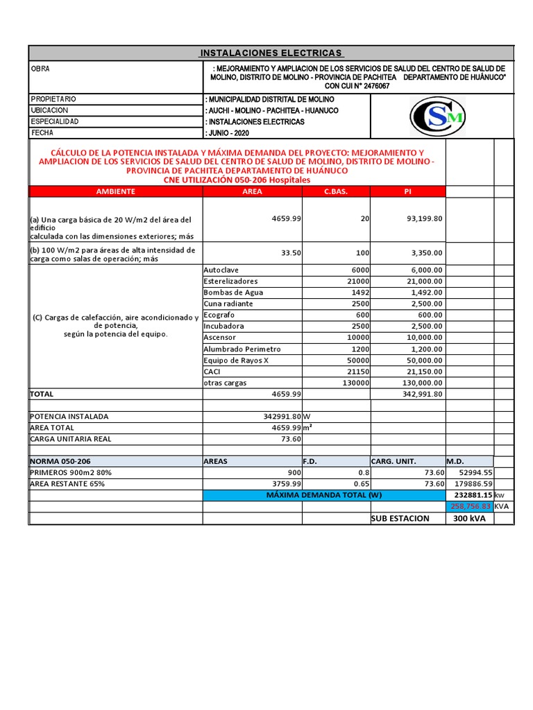 3.4.2.1 - Hoja de Calculo Ii - Ee. | PDF | Distribución de energía eléctrica | Ingeniería de ...