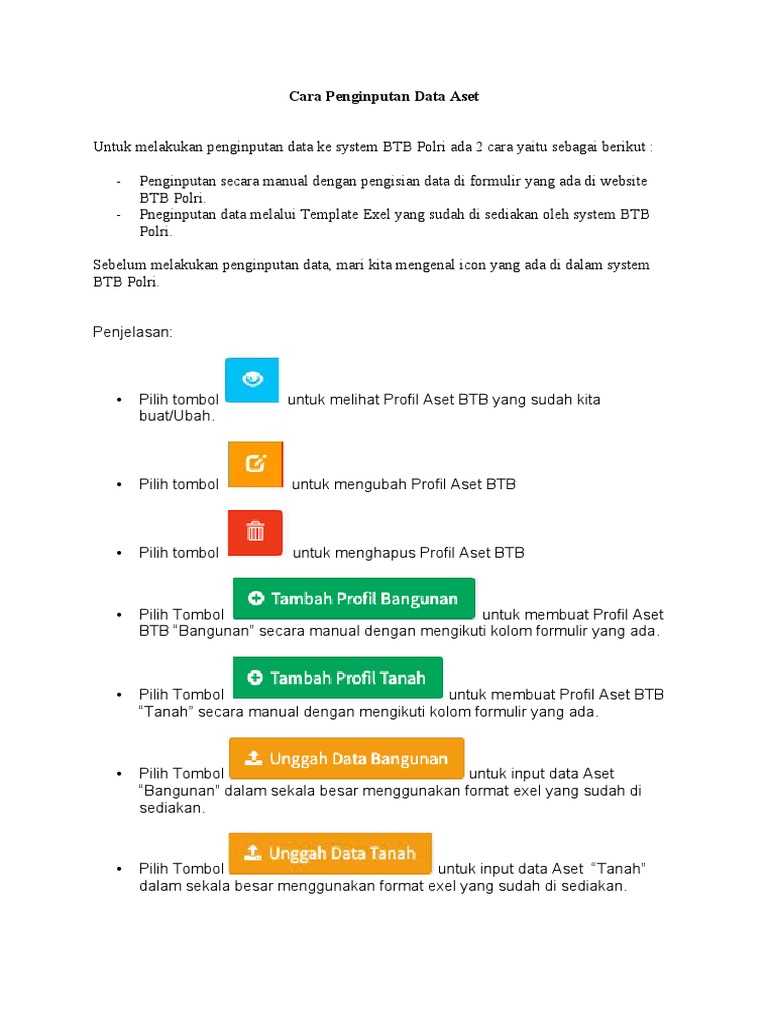 Cara Penginputan Data Aset1 | PDF