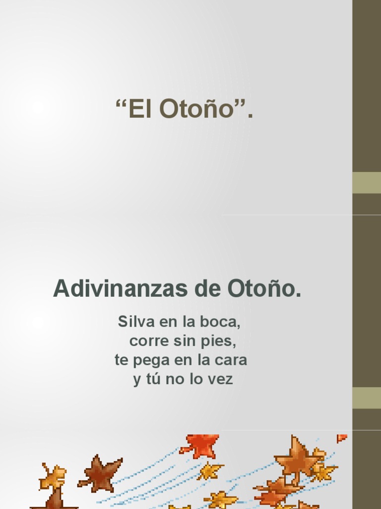 Adivinanzas El Otoño | PDF | Artes del Lenguaje y Comunicación | Arte