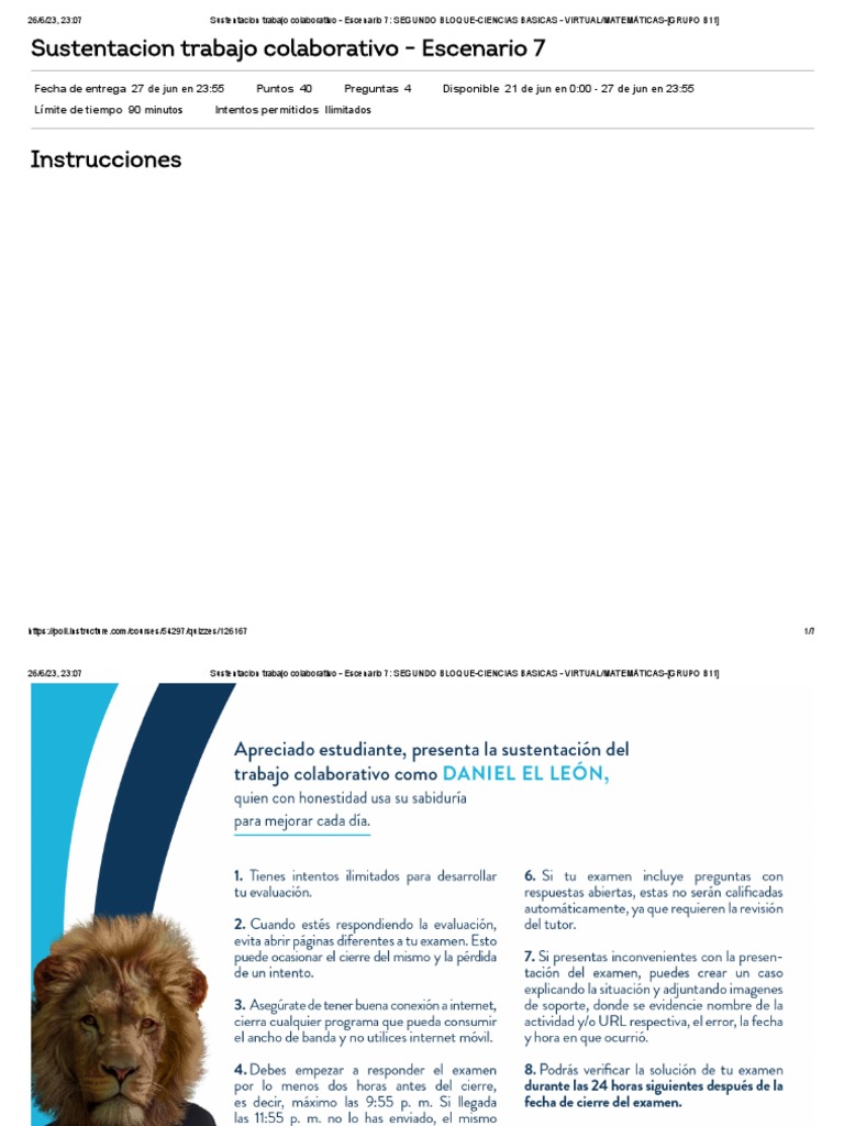 Sustentacion Trabajo Colaborativo - Escenario 7 - SEGUNDO BLOQUE-CIENCIAS BASICAS - VIRTUAL ...