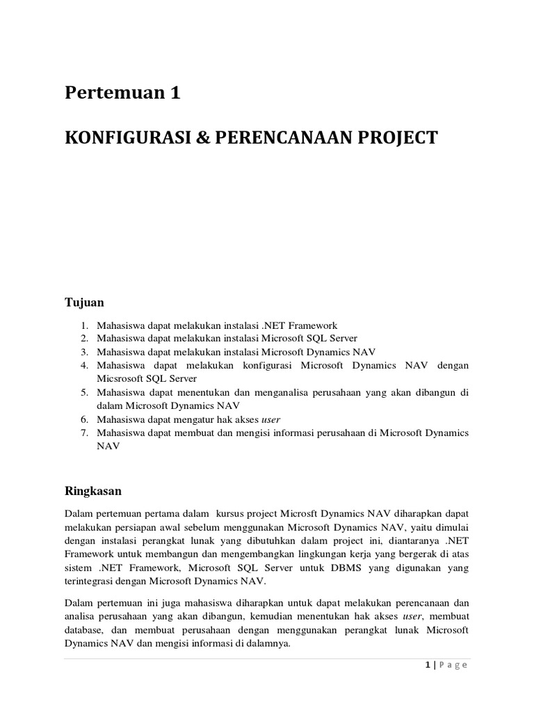 Pertemuan 1 Proyek Nav | PDF | Komputer