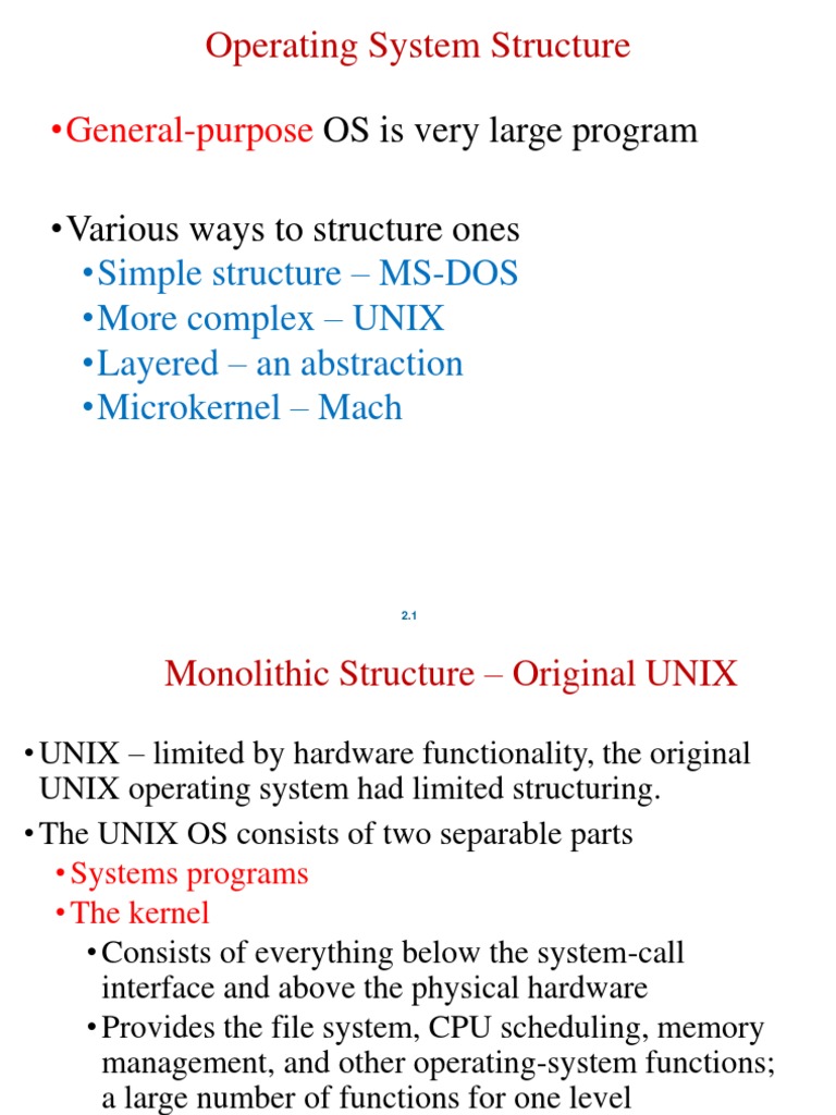6-Operating System Structure-08-05-2023 | PDF | Operating System | Booting