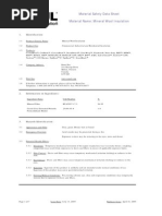 Rockwool Insulation Safety Data Sheet | PDF | Waste | Chemistry