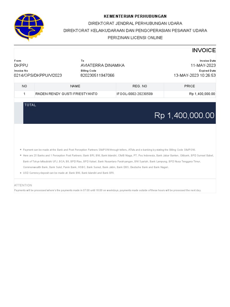 Invoice Lisensi Rendy | PDF | Financial Services | Banks