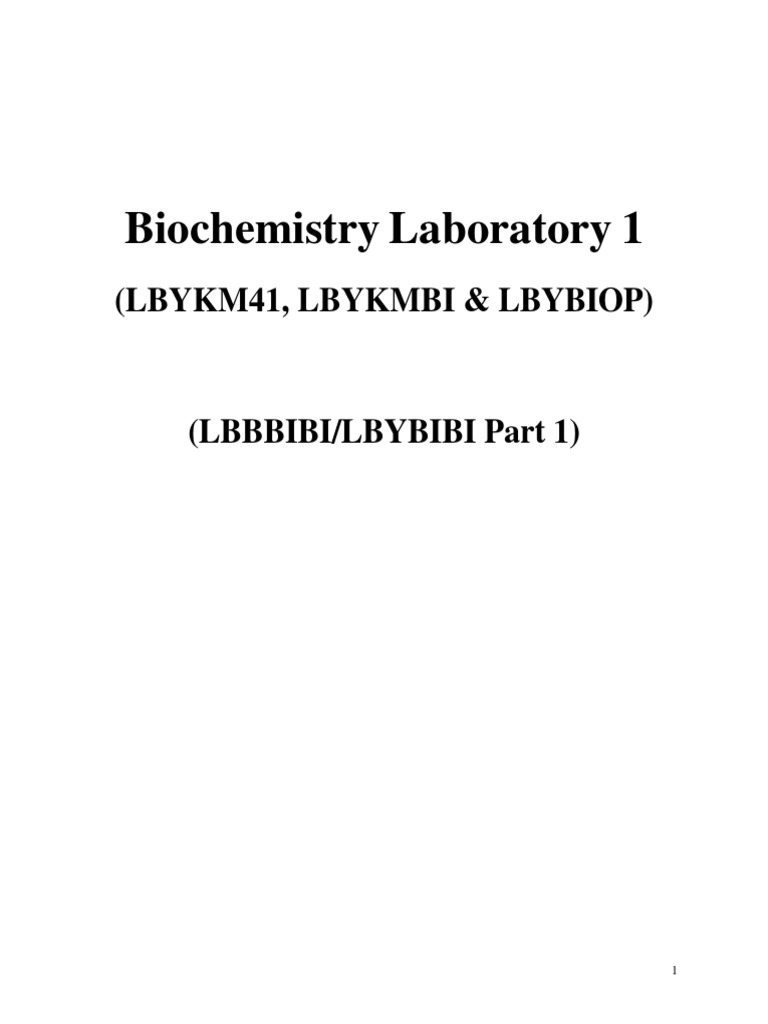 Biochemistry Laboratory Manual Pdf Buffer Solution Digestion