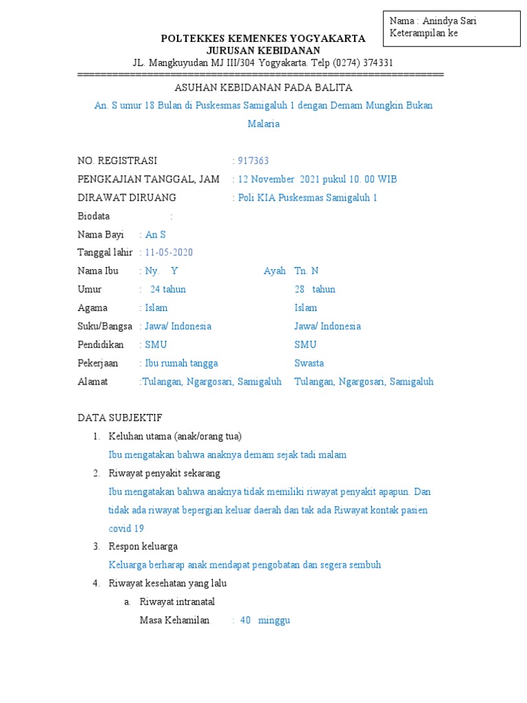 Askeb MTBS J00 | PDF