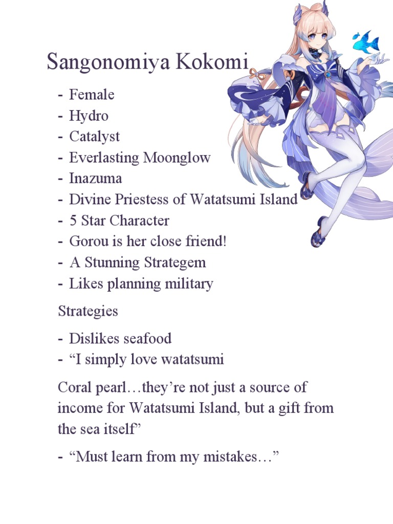 Genshin Impact Characters Info | PDF