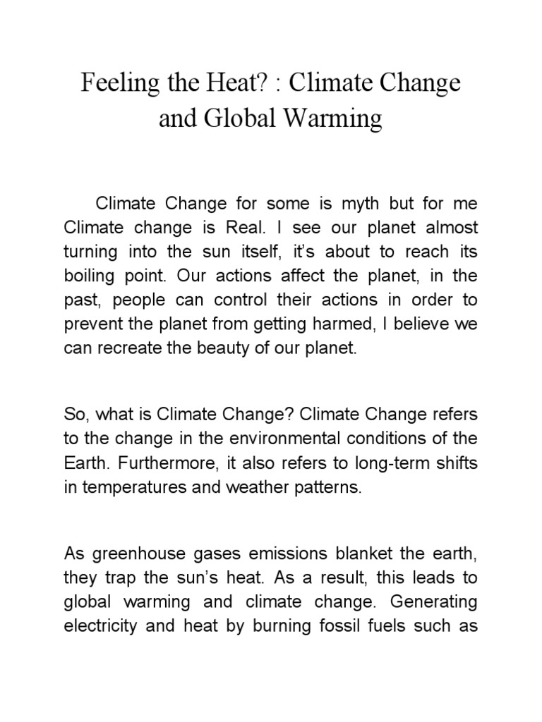 Climate Change Essay 8 Milton English Q1 W4 | PDF | Climate Change ...
