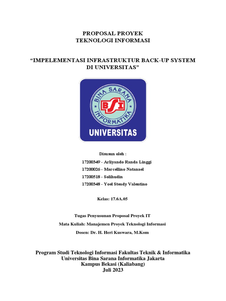 Proposal Proyek Teknologi Informasi | PDF