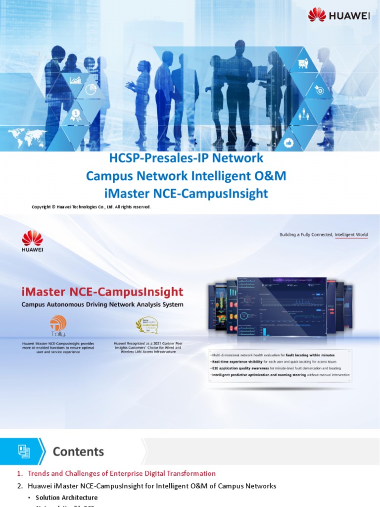 02 - Campus Network Intelligent O&M and CampusInsight | PDF | Computer ...