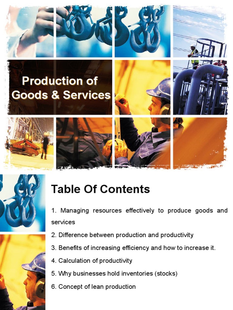 Production of Goods & Services | PDF | Inventory | Lean Manufacturing