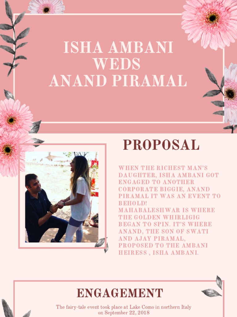 Isha Ambani Wedding Assignment | PDF