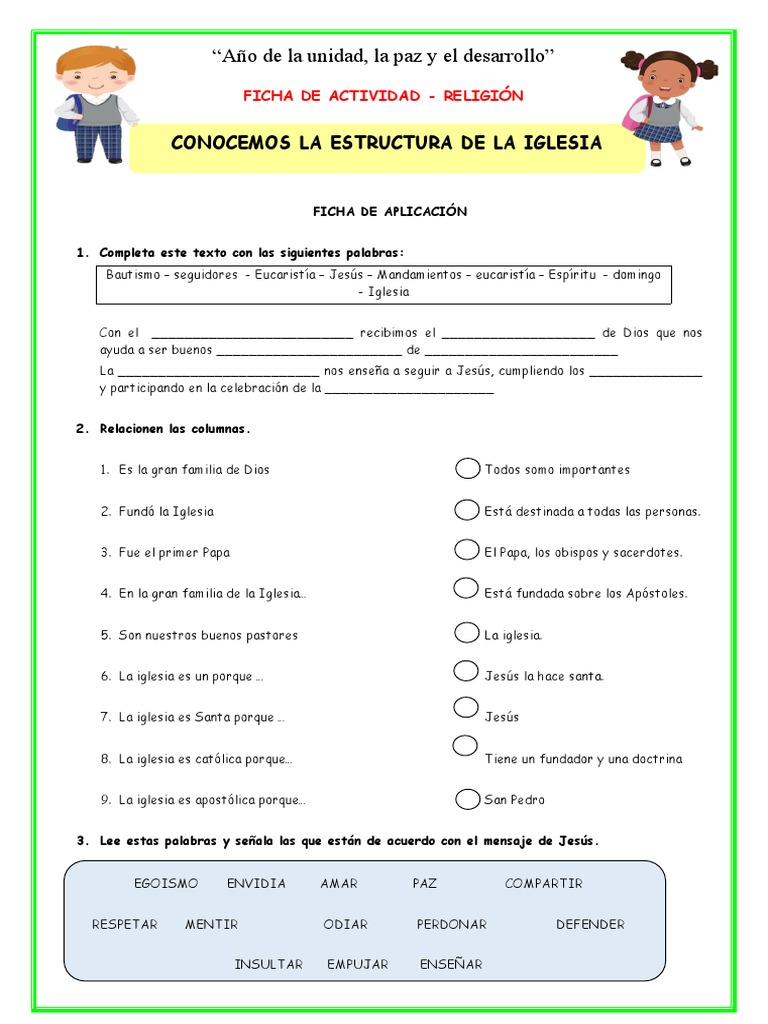 Ficha-Miérc-Reli-Conocemos La Estructura de La Iglesia | PDF | Iglesia ... Ficha-Miérc-Reli-Conocemos La Estructura de La Iglesia | PDF | Iglesia ...