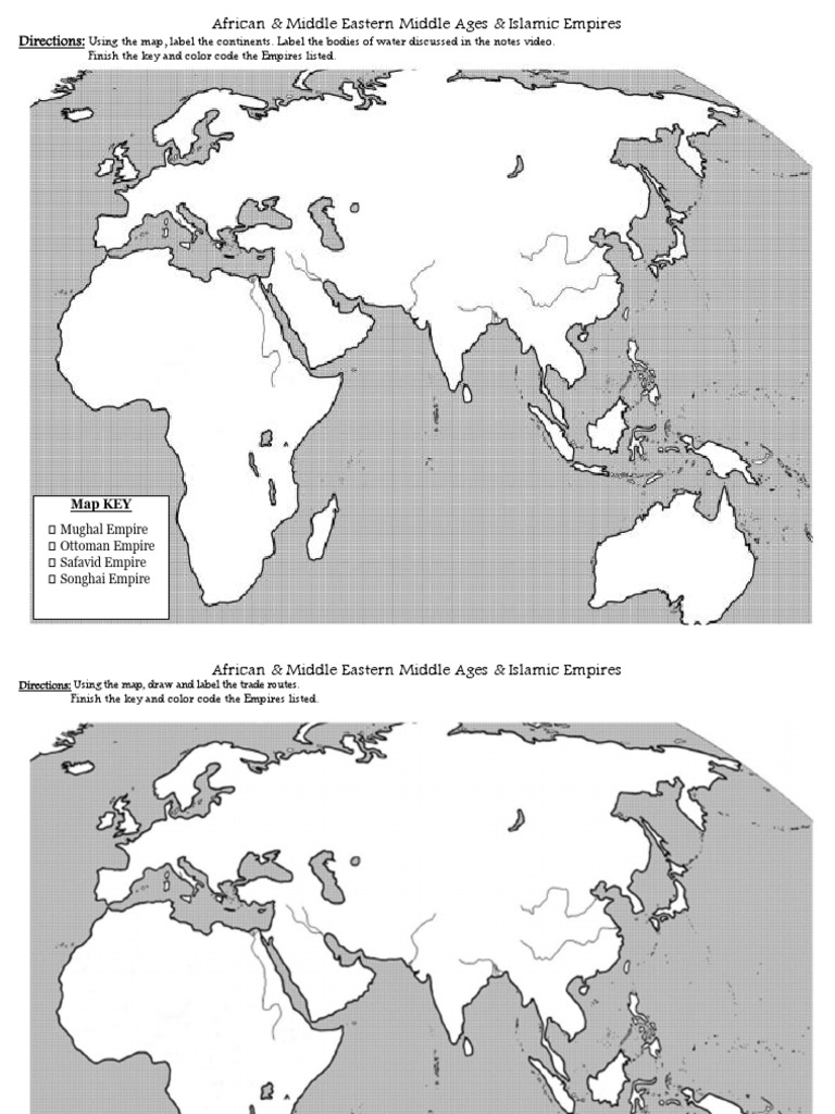 Map Activity: Islamic Empires Overview | PDF