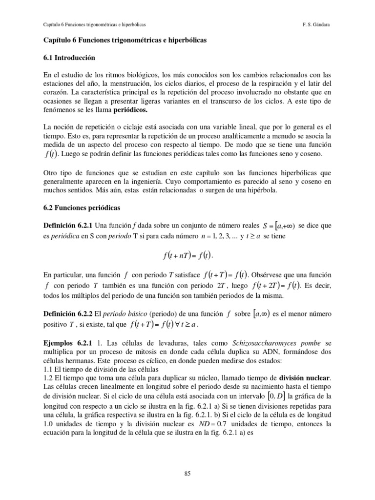 Capítulo 6 Funciones Trigonometricas e Hiperbólicas | PDF | Funciones trigonométricas ...
