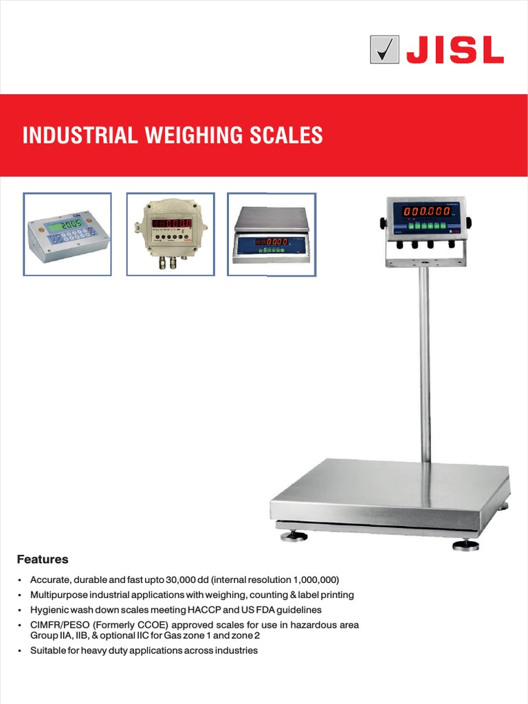 Industrial Weighing Scales Overview | PDF | Transmission Control ...