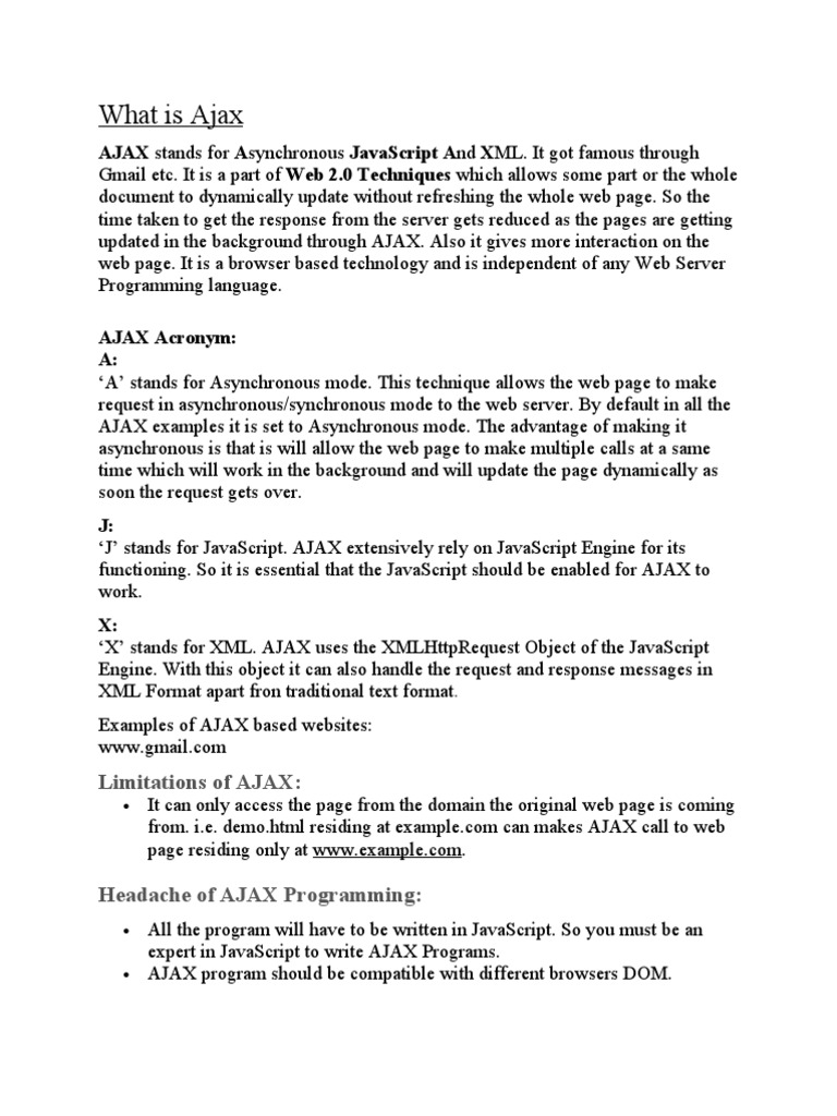 How AJAX Works | Download Free PDF | Ajax (Programming) | Web Page