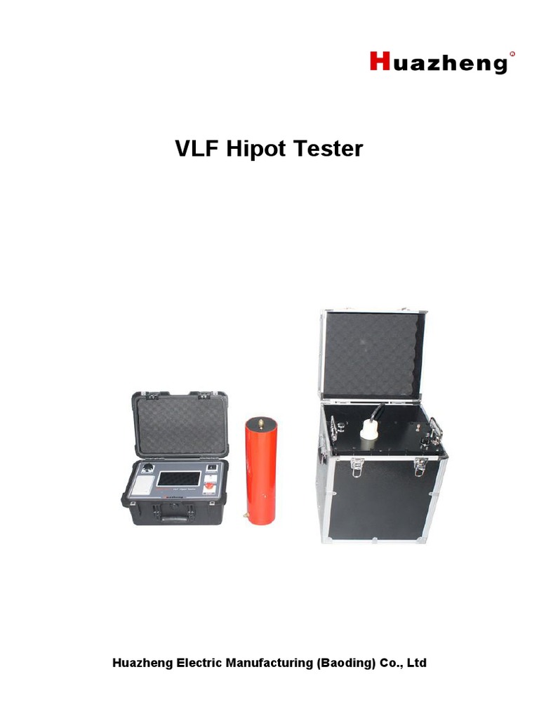 User Manual of VLF Tester of Touch Screen | PDF | Capacitor | Electric ...