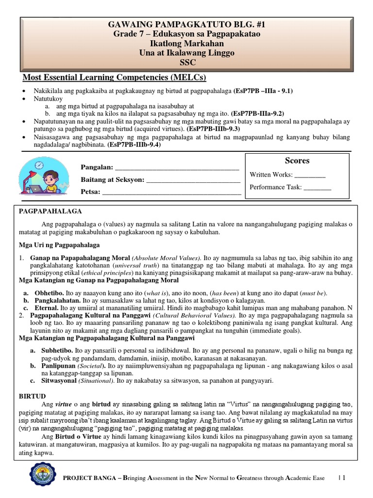 Q3 As1 Esp7 SSC | PDF