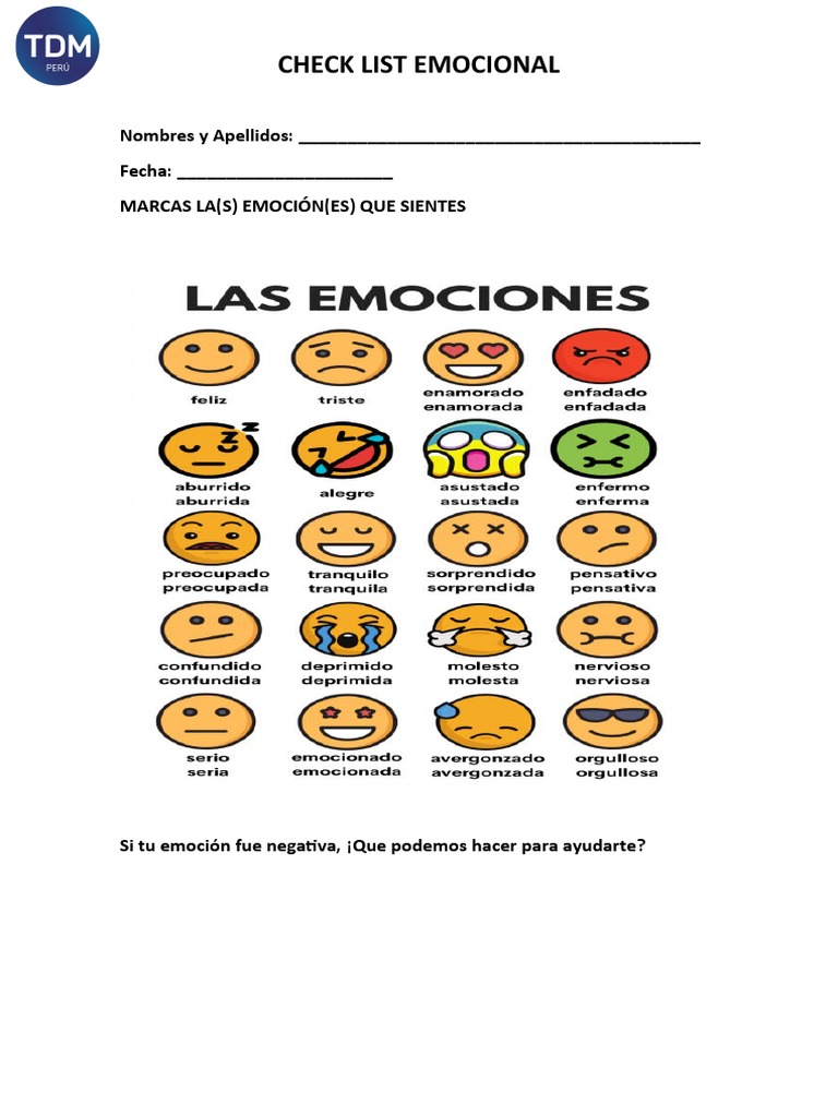 Check List Emocional | PDF