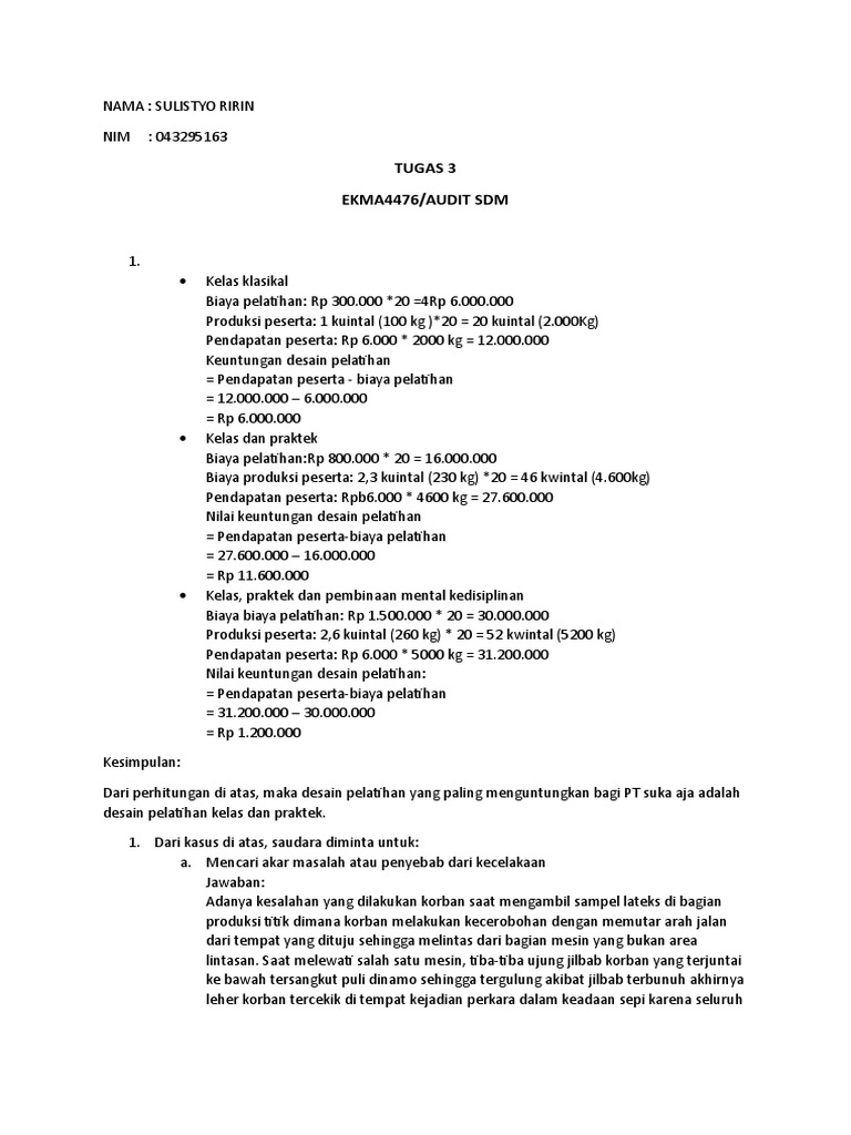 Tugas 3 Audit SDM Sulistyo Ririn | PDF