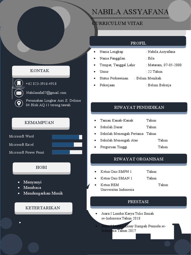 Belajar Membuat CV | PDF