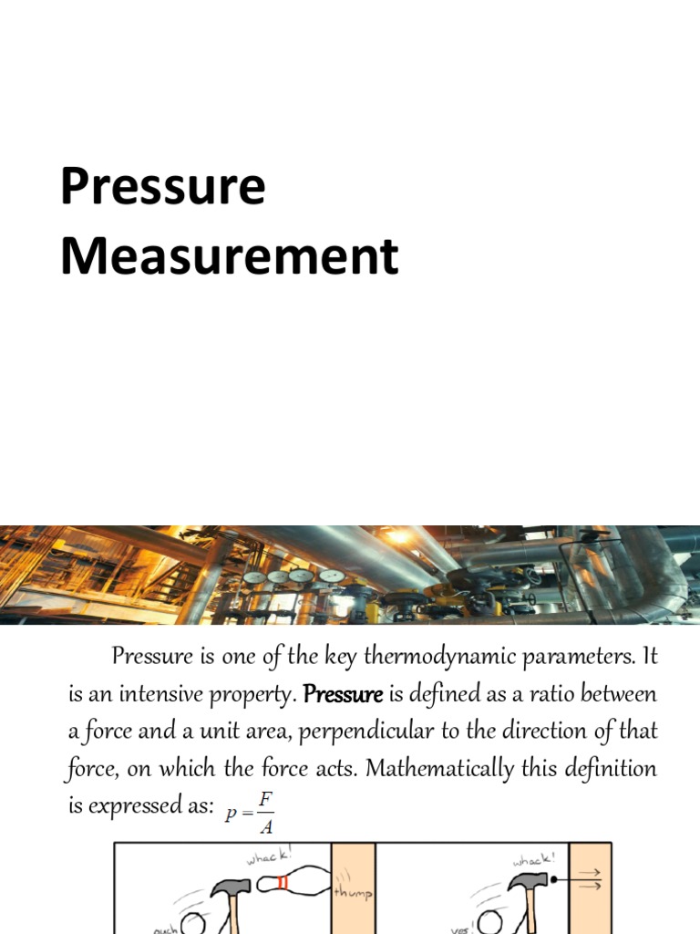 Pressure Measurement | PDF | Flow Measurement | Pressure Measurement